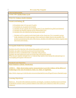 WGU Science Methods Lesson Plan C108 - 5E Lesson Plan General ...