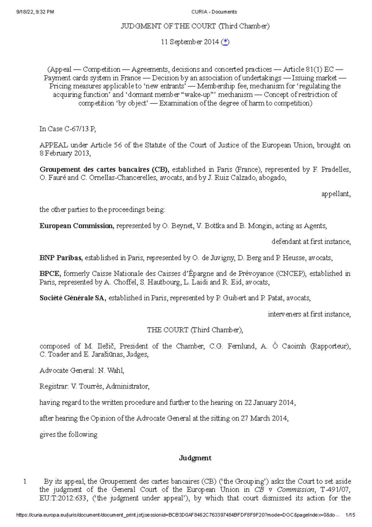 Curia - Documents - sssdsdsdas - - Studocu