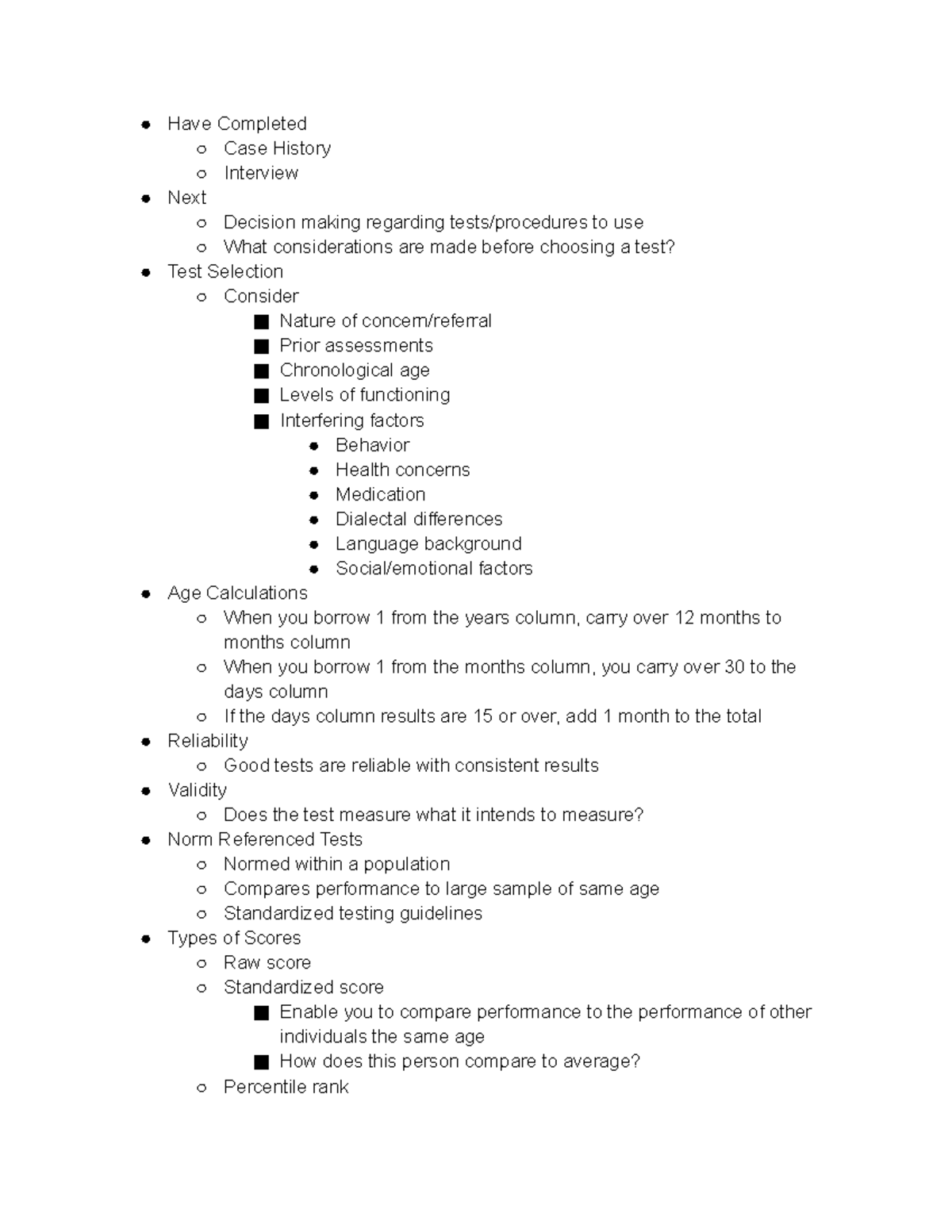 2 15 - Class notes - Have Completed Case History Interview Next ...