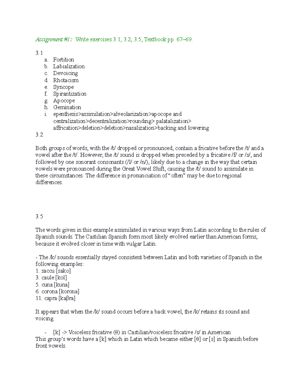 Chapter 3 Assignment 1 - Assignment #1: Write exercises 3, 3, 3 ...