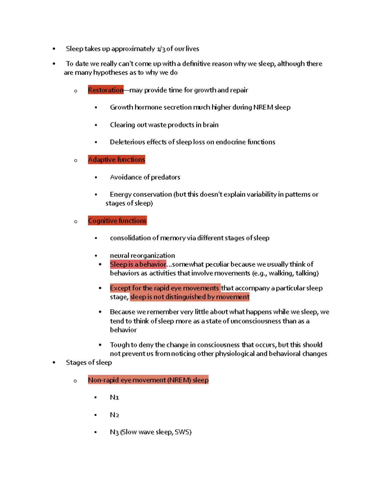 Sleep Lecture - Discovering Behavioral Neuroscience: An Introduction to ...