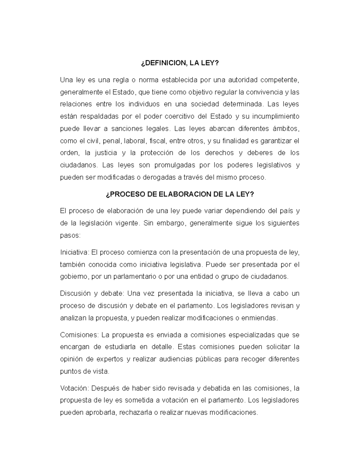 Definicion DE LA LEY - ¿DEFINICION, LA LEY? Una ley es una regla o ...