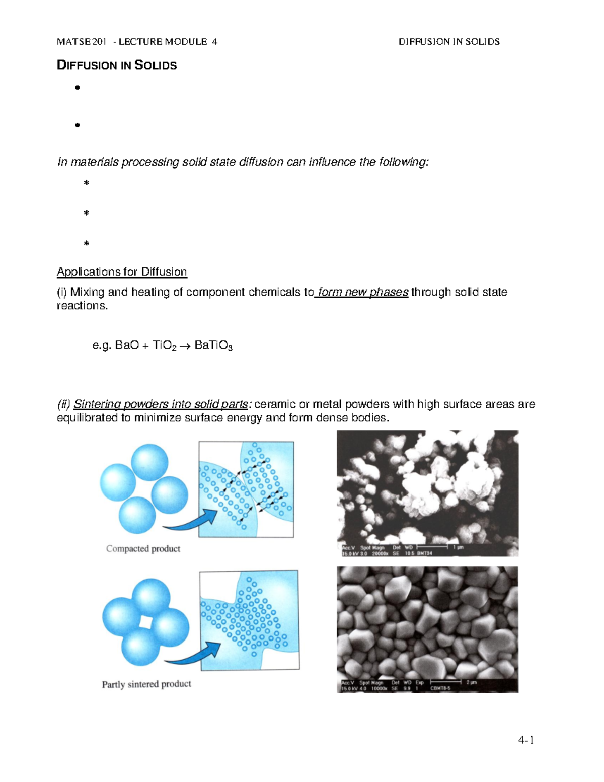 Lecture Module 04 - Diffusion in solids - DIFFUSION IN SOLIDS In ...