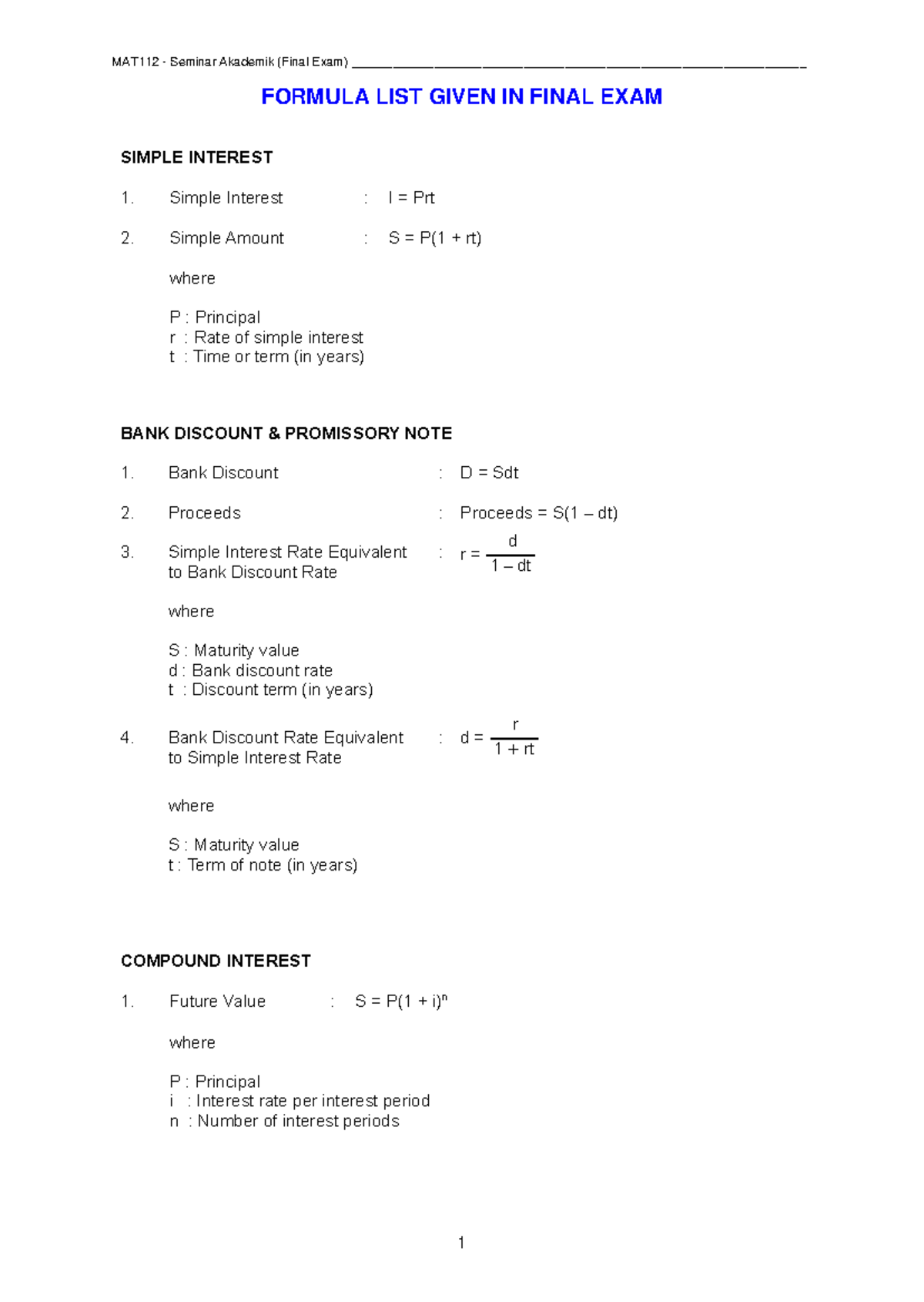 Answer - Seminar 2 (Final Exam) MAT112 (Oct 2023 - Feb 2024) - MAT112 - Seminar Akademik (Final ...