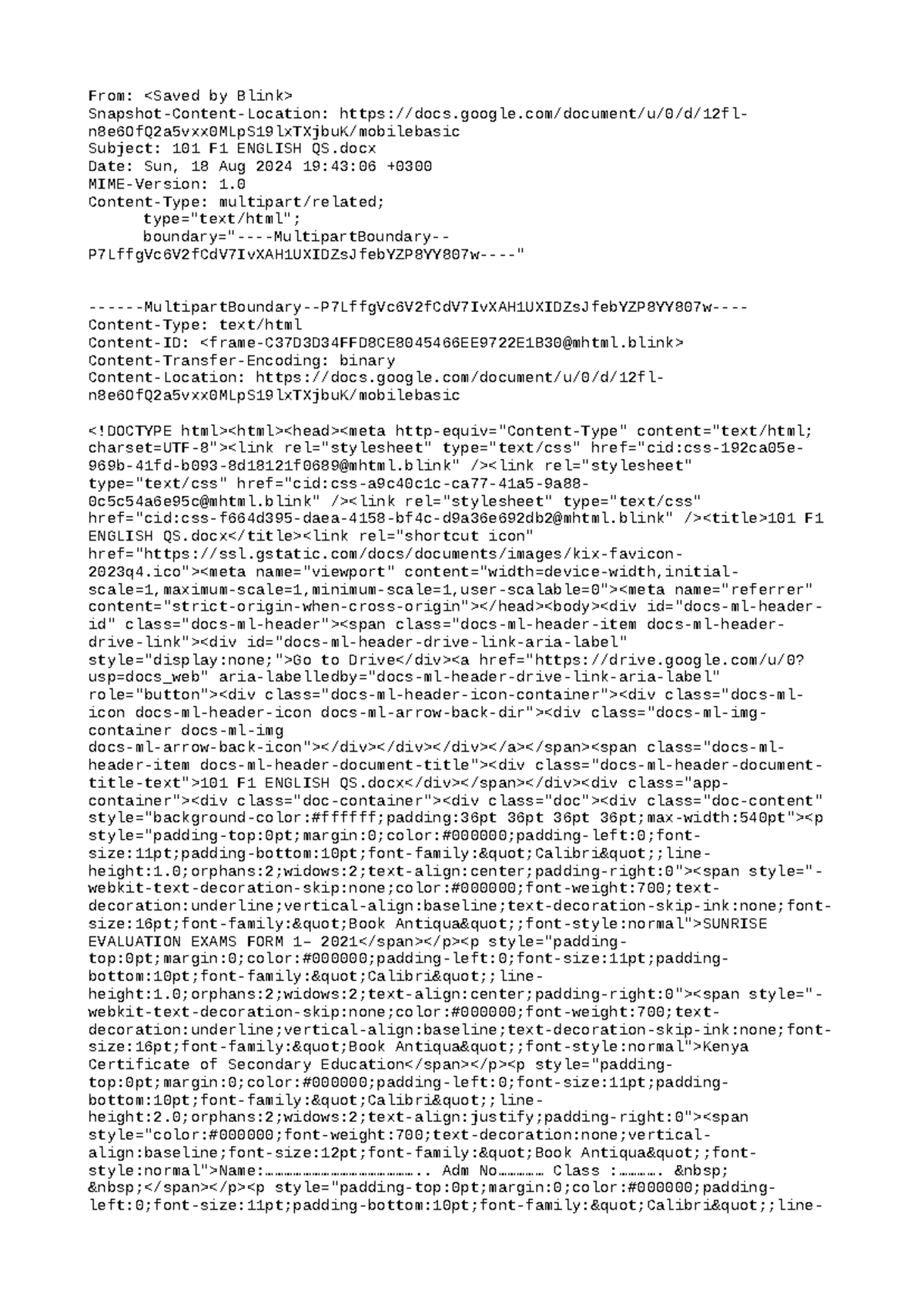 101 F1 English QS - Good work - From: Snapshot-Content-Location: - Studocu