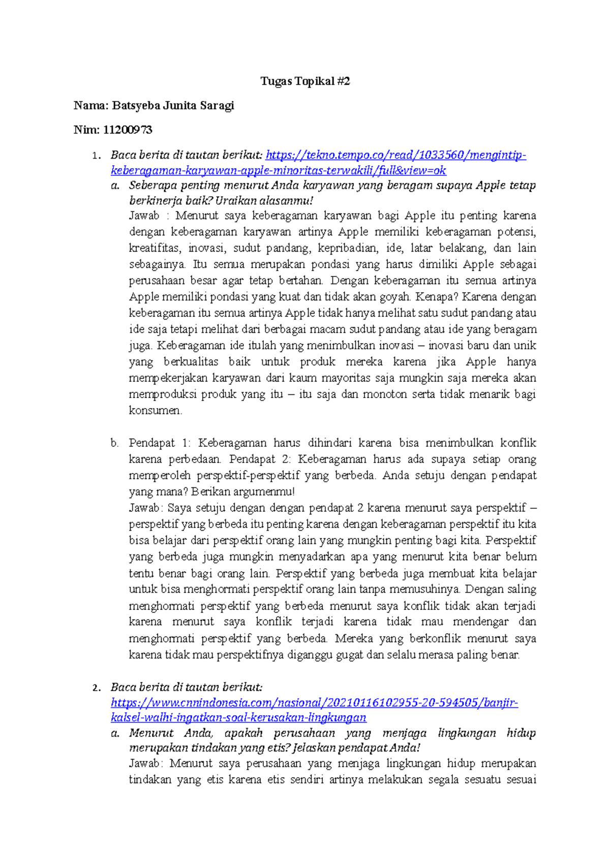 Tugas topikal # 2 - this is about assignment - Tugas Topikal # Nama ...