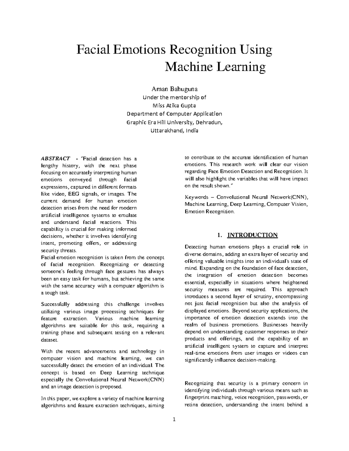 Research Article 1 - Facial Emotions Recognition Using Machine Learning ...