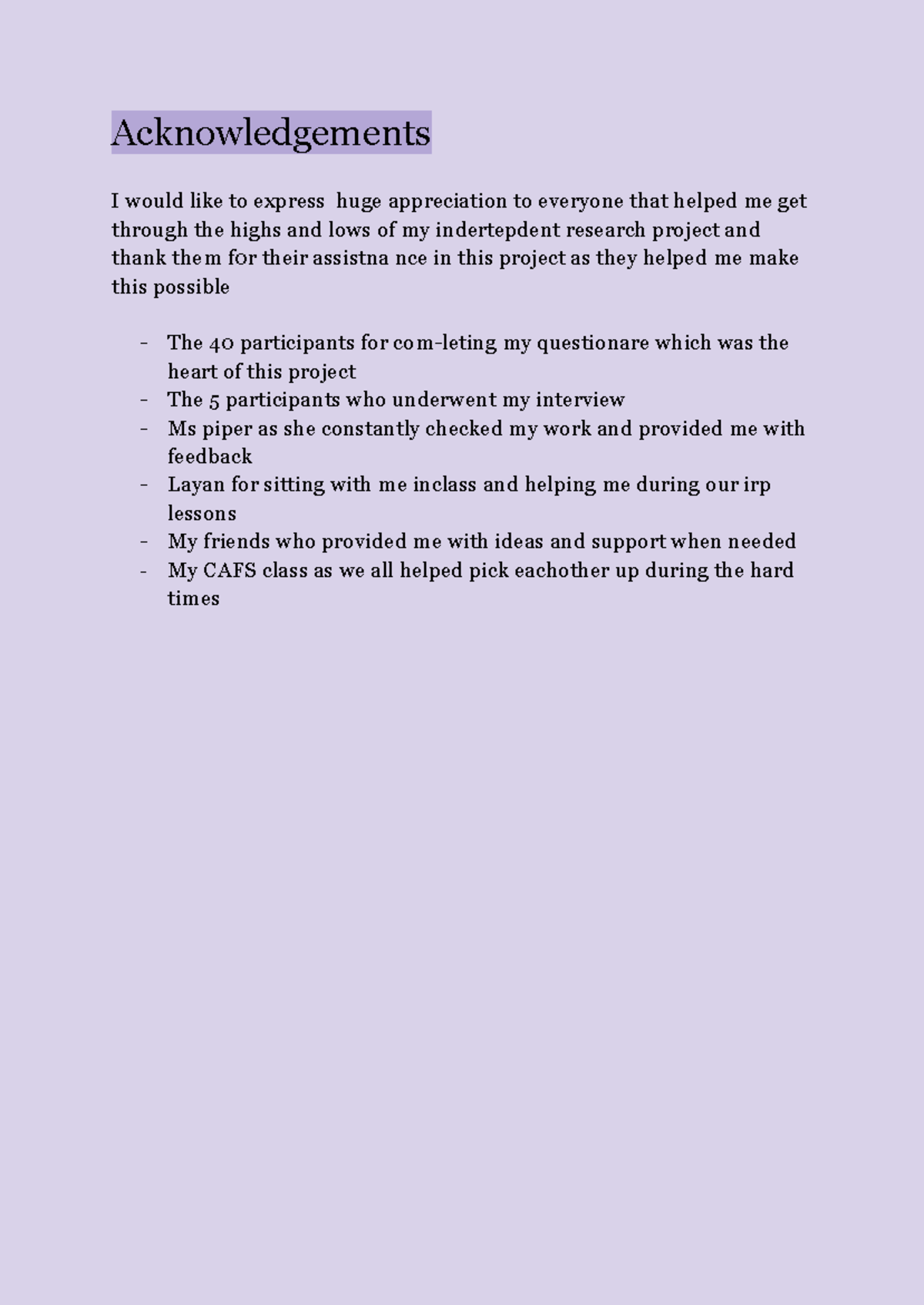 Acknowledgements - hiiiiiiiiiiiii - Acknowledgements I would like to ...