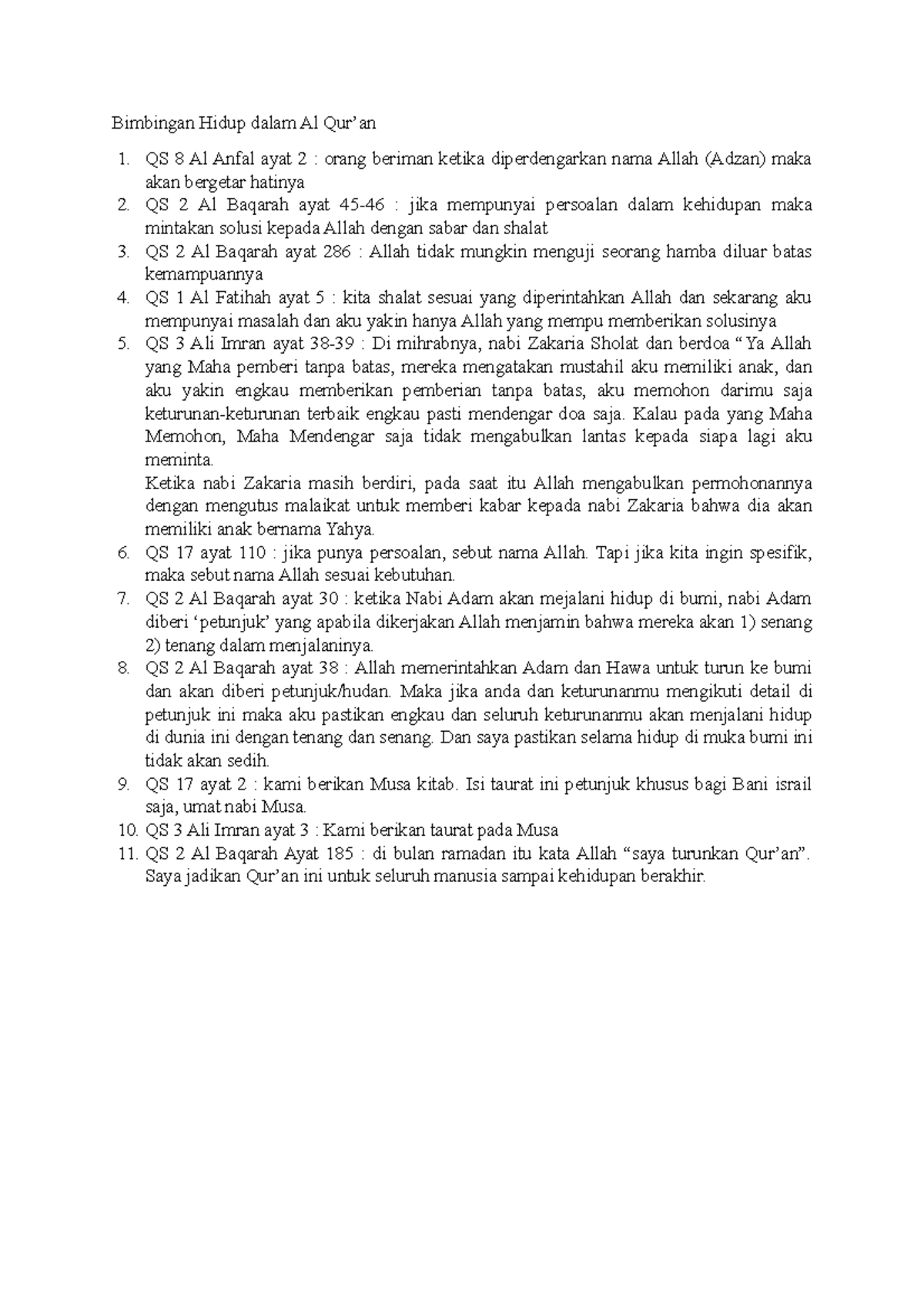 Shalat dan Al Qur'an - Just small notes will give you something kind ...