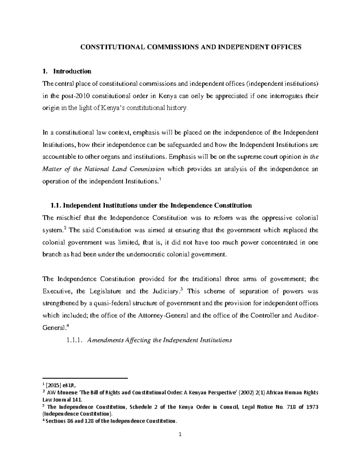 Constitututional Commisions and Independent offices - CONSTITUTIONAL ...