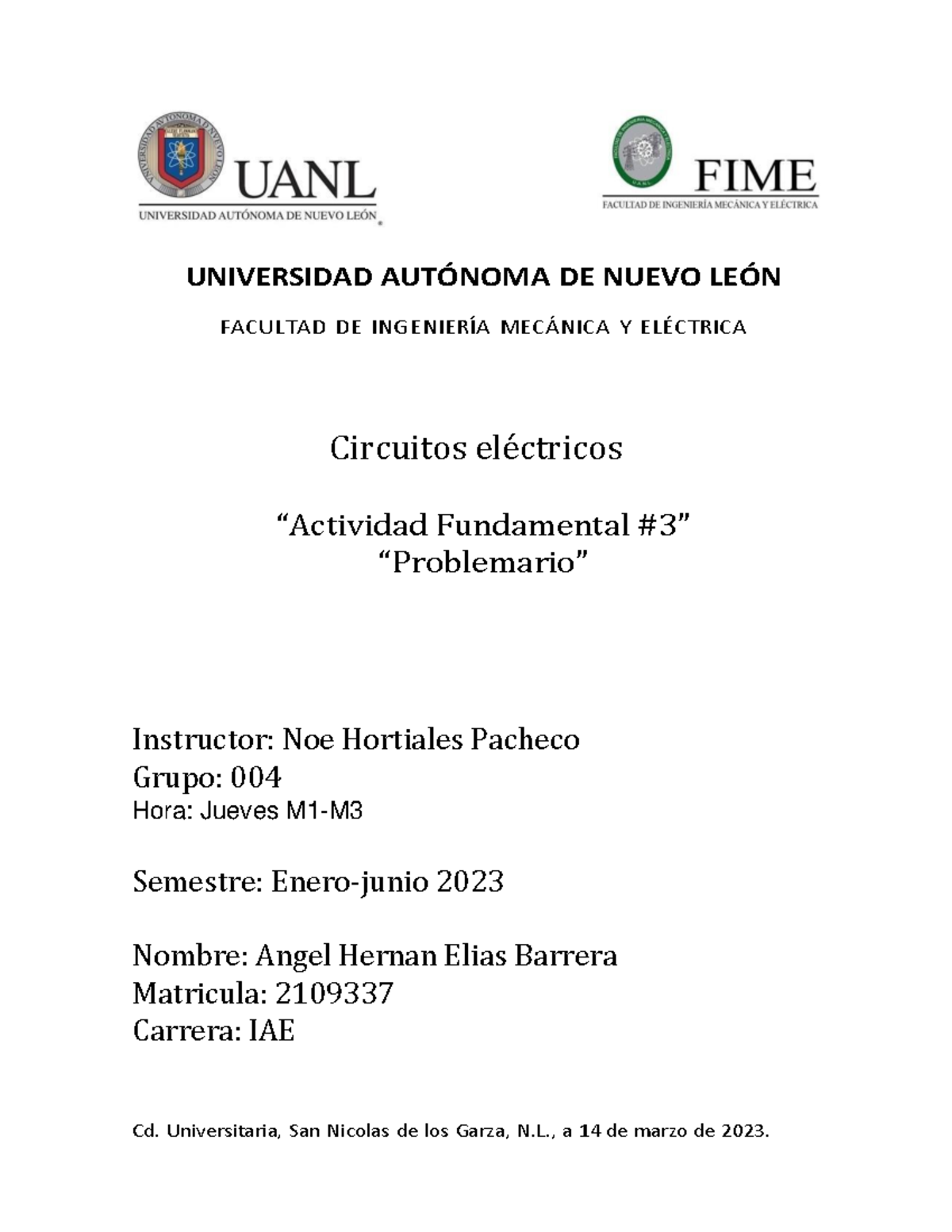 AF3-Circuitos Electricos-2109337 - Circuitos Eléctricos - UNIVERSIDAD AUT”NOMA DE NUEVO LE”N ...