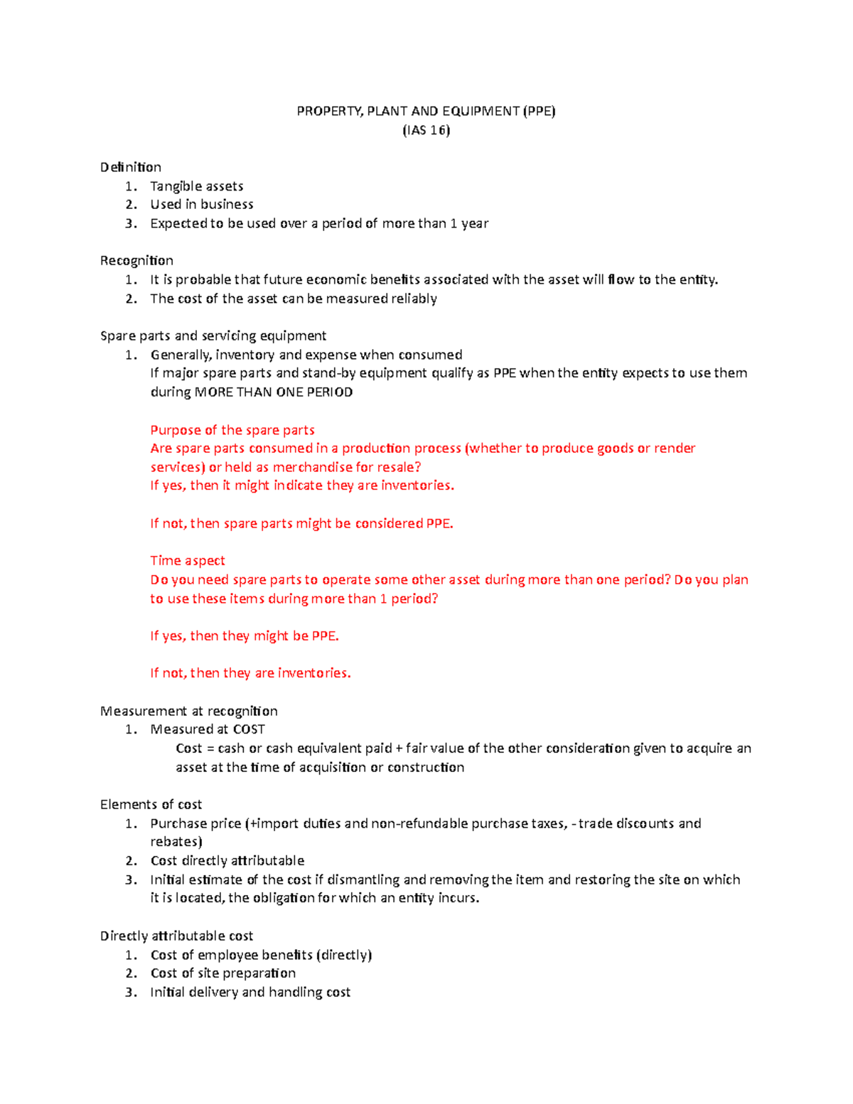 01 - Note for Intermediate Accounting 2 - PROPERTY, PLANT AND EQUIPMENT ...