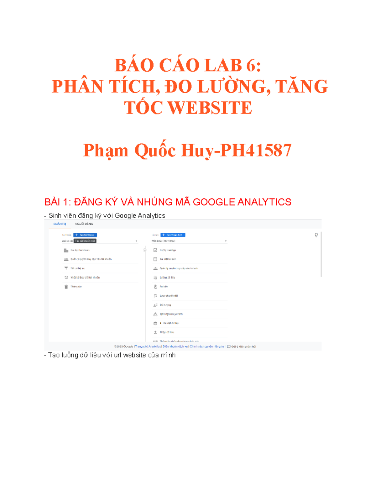 Lab06 Pham Quoc Huy PH41587 - BÁO CÁO LAB 6: PHÂN TÍCH, ĐO LƯỜNG, TĂNG TỐC WEBSITE Phạm Quốc Huy ...