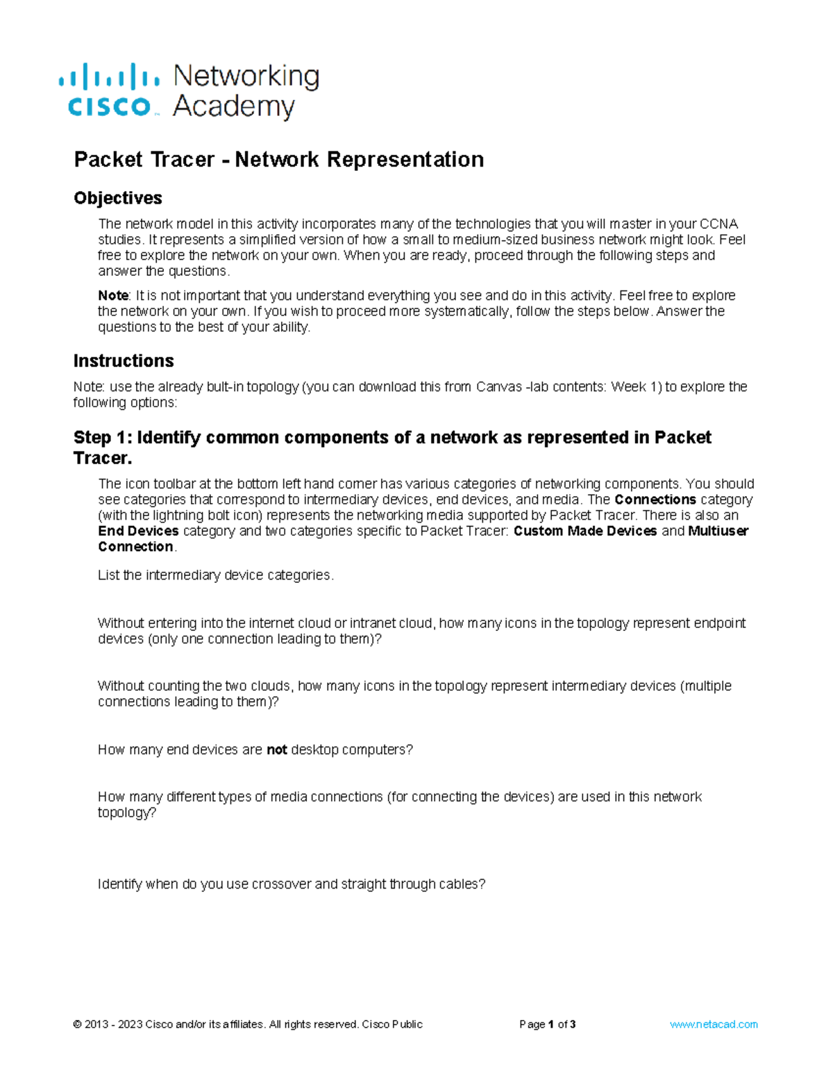 1.5.7 Packet Tracer - Network Representation - Packet Tracer - Network ...