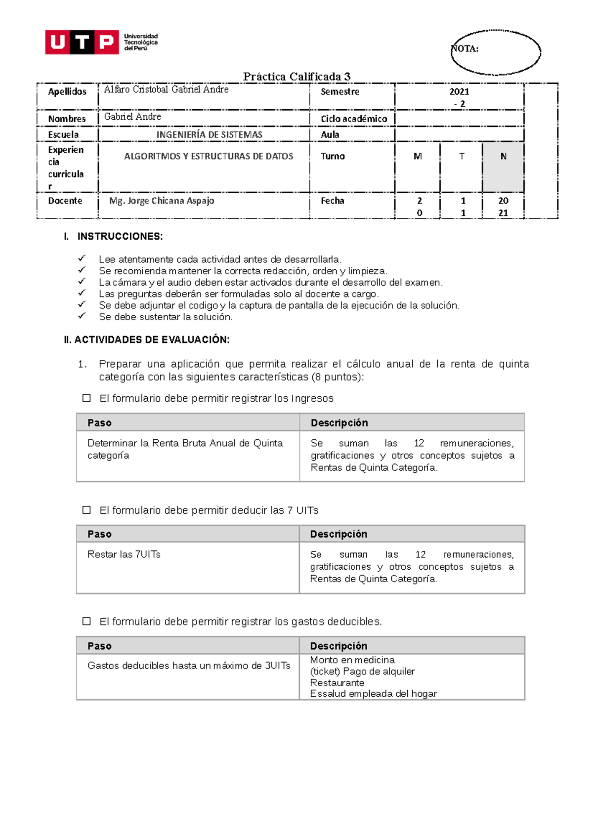 PC3 ALgoritmoPC3 ALgoritmoPC3 ALgoritmoPC3 ALgoritmoPC3 ALgoritmo - Práctica Calificada 3 ...