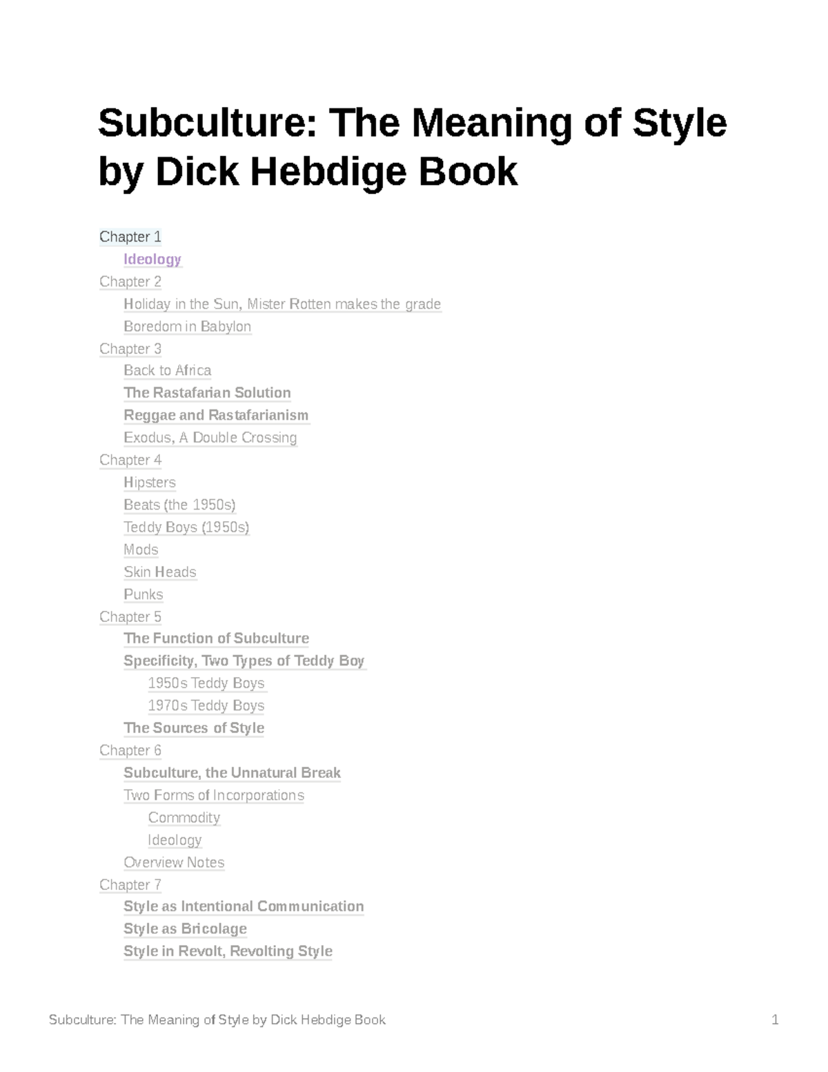 The Meaning of Style by Dick Hebdige Book - Subculture: The Meaning of ...