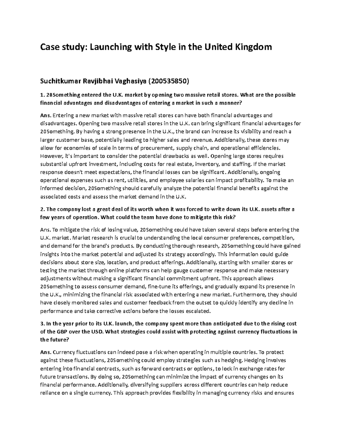 IFM assignment - about ifm - FNCE 2010 - GC - Studocu