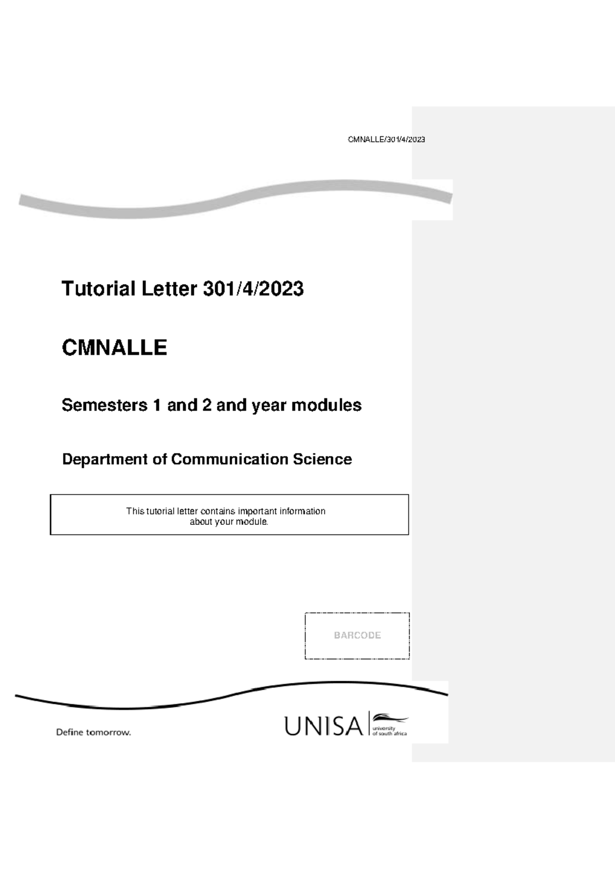301 2023 4 b - Tutorial work on assignments - CMNALLE/ 3 01/ 4 / 2023 ...