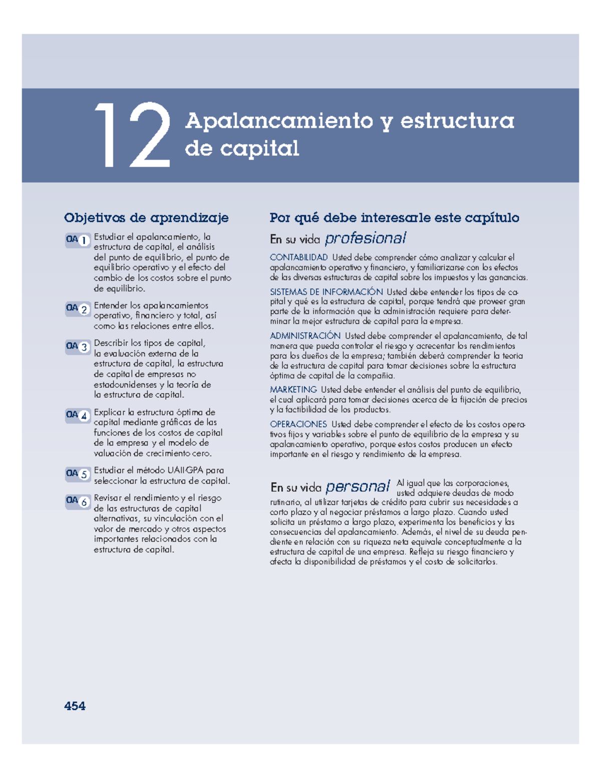 Lectura Apalancamiento y estructura de capital - Por qué debe interesarle este capítulo En su ...