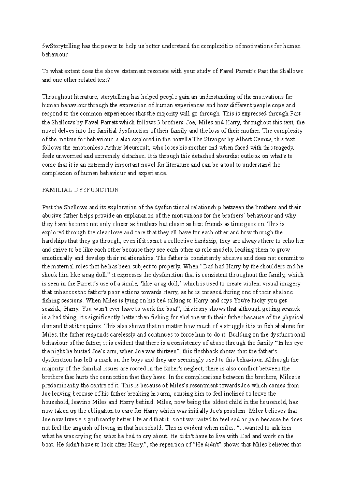 Exploring Human Behavior: Past the Shallows and The Stranger ...