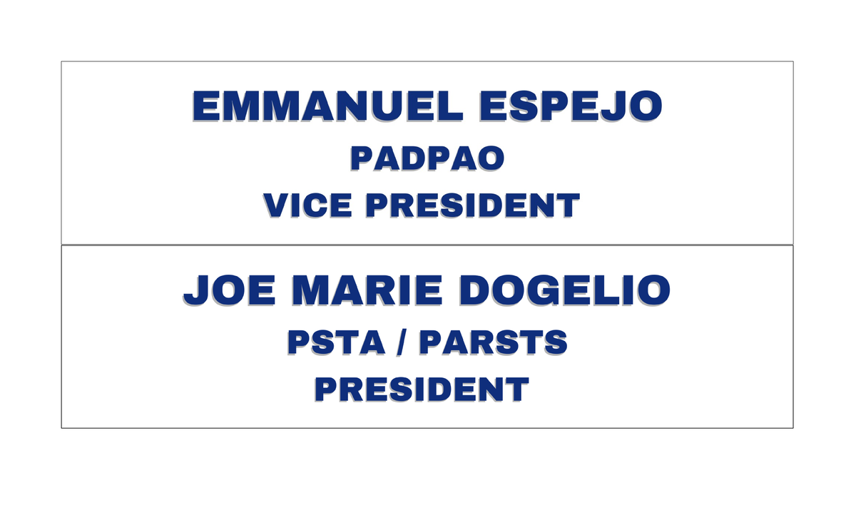 Doc3 - qwrqwr - EMMANUEL ESPEJO PADPAO VICE PRESIDENT JOE MARIE DOGELIO ...