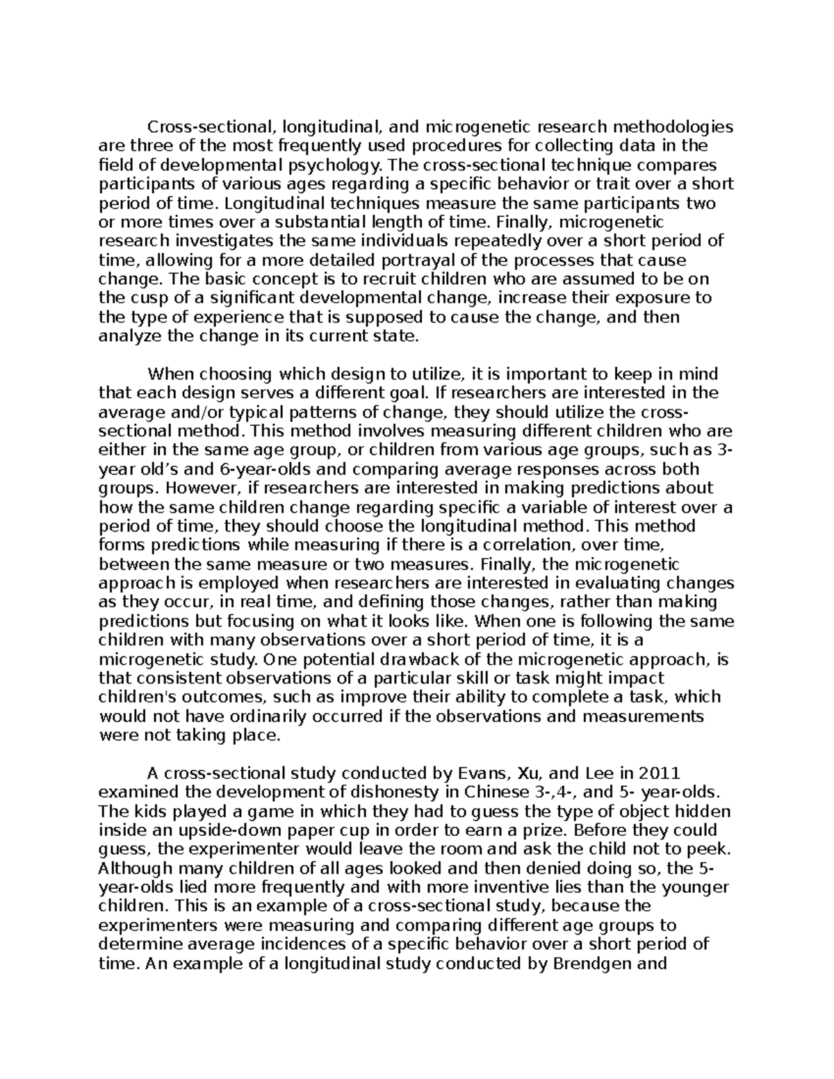 Longitudinal Microgenetic and Developmental Psychology Research Methods ...