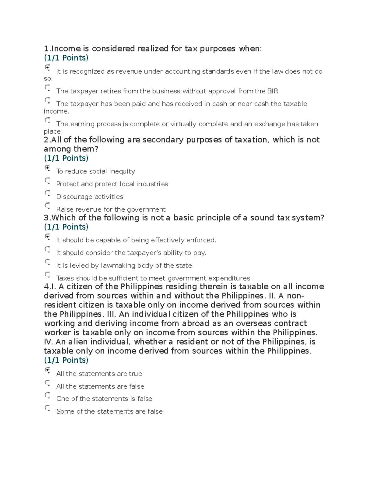 Inbound 4754266819638133158 - 1 is considered realized for tax purposes ...