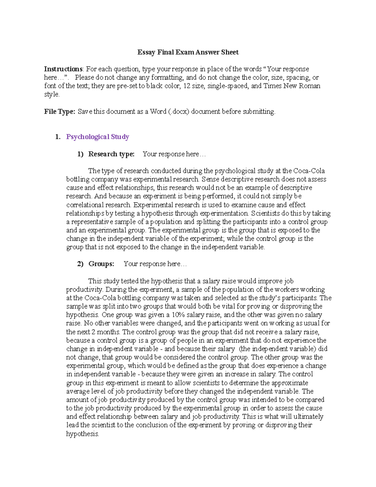 Essay Final Exam Answer Sheet - Essay Final Exam Answer Sheet ...