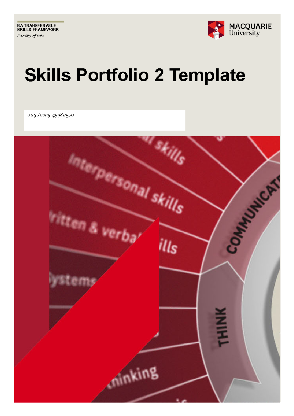 Skills Portfolio 2 Template-2ve - BA TRANSFERABLE SKILLS FRAMEWORK ...