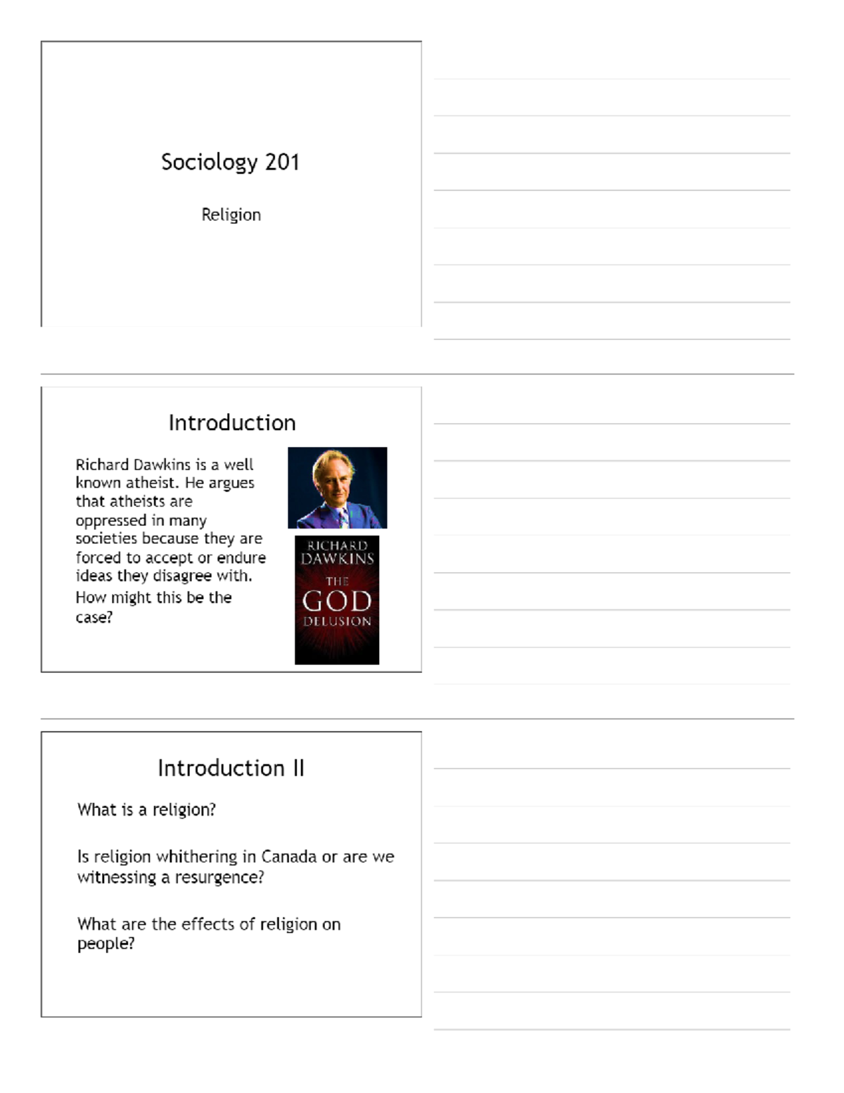 Religion - SOCI 201 L02 - (Fall 2022) - Introduction To Sociology ...