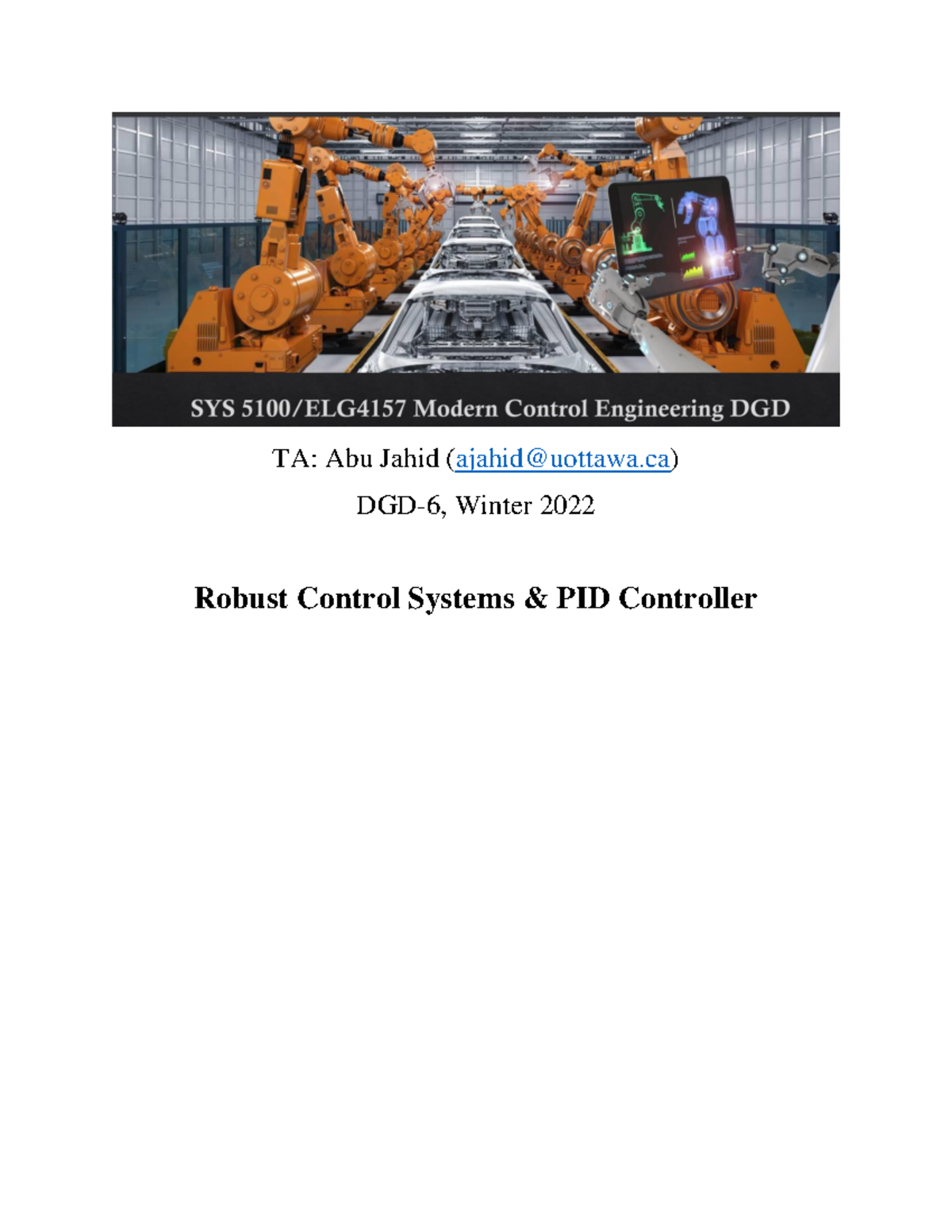 DGD6 - Maths 55 - TA: Abu Jahid (ajahid@uottawa) DGD-6, Winter 2022 ...