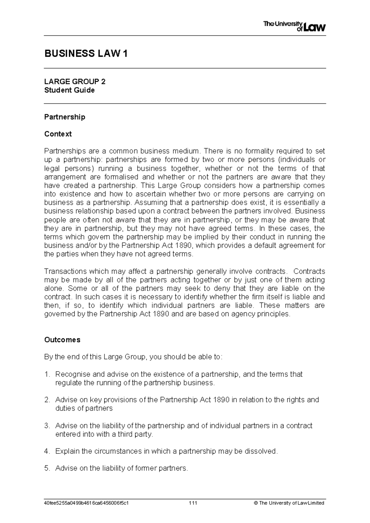 Business law unit 2 student guide - BUSINESS LAW 1 LARGE GROUP 2 ...