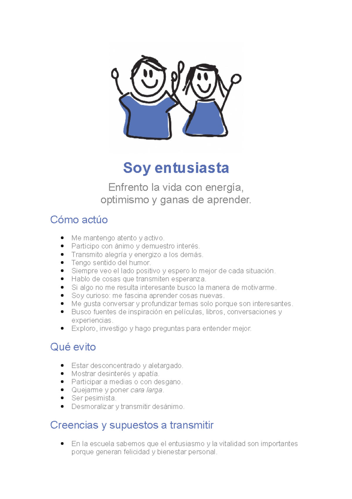 G. Soy Entusiasta - material de trabajo - Soy entusiasta Enfrento la ...