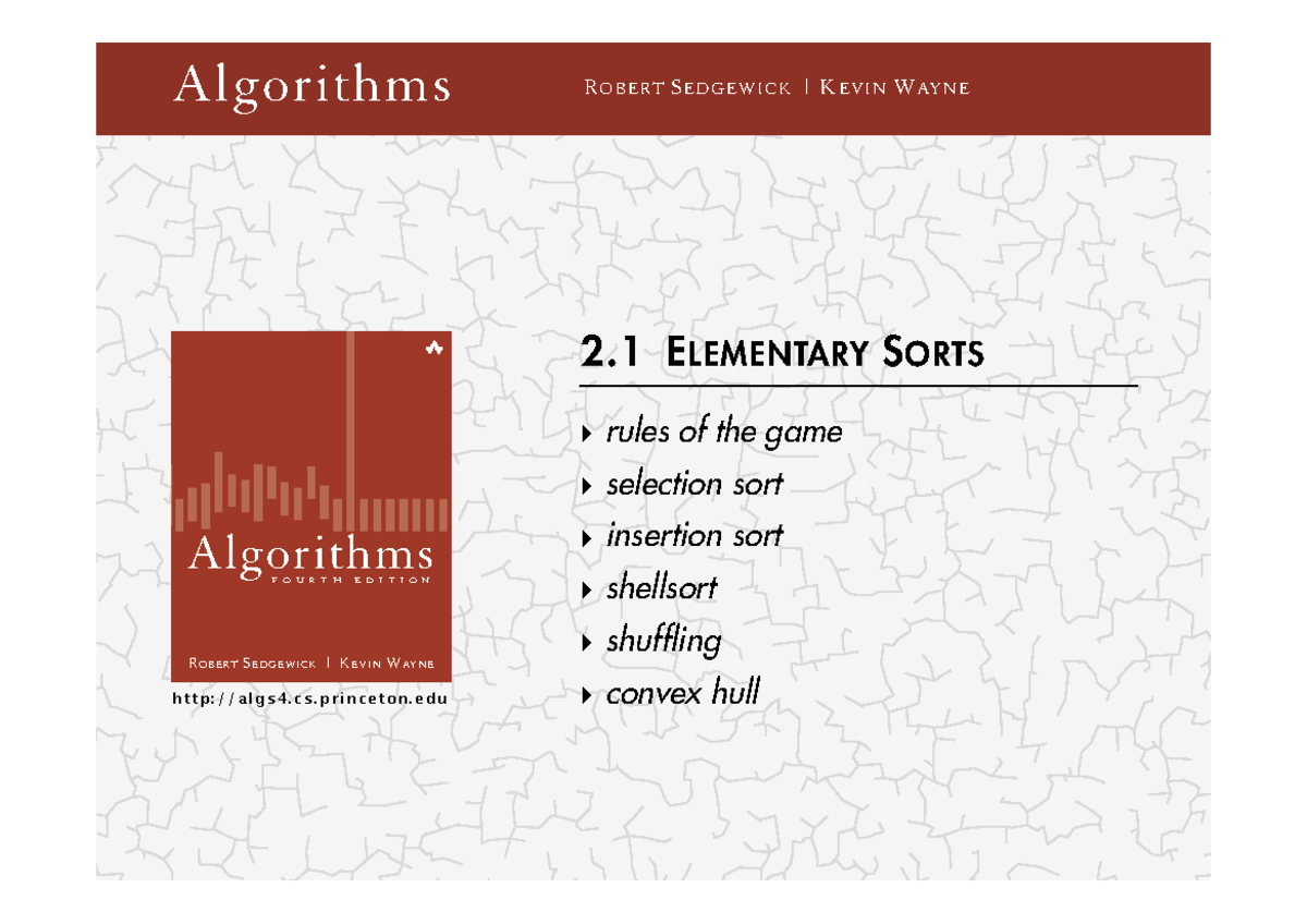 B4-Elementary Sorts-n - ROBERT SEDGEWICK | KEVIN WAY N E FOURTH EDITION ...