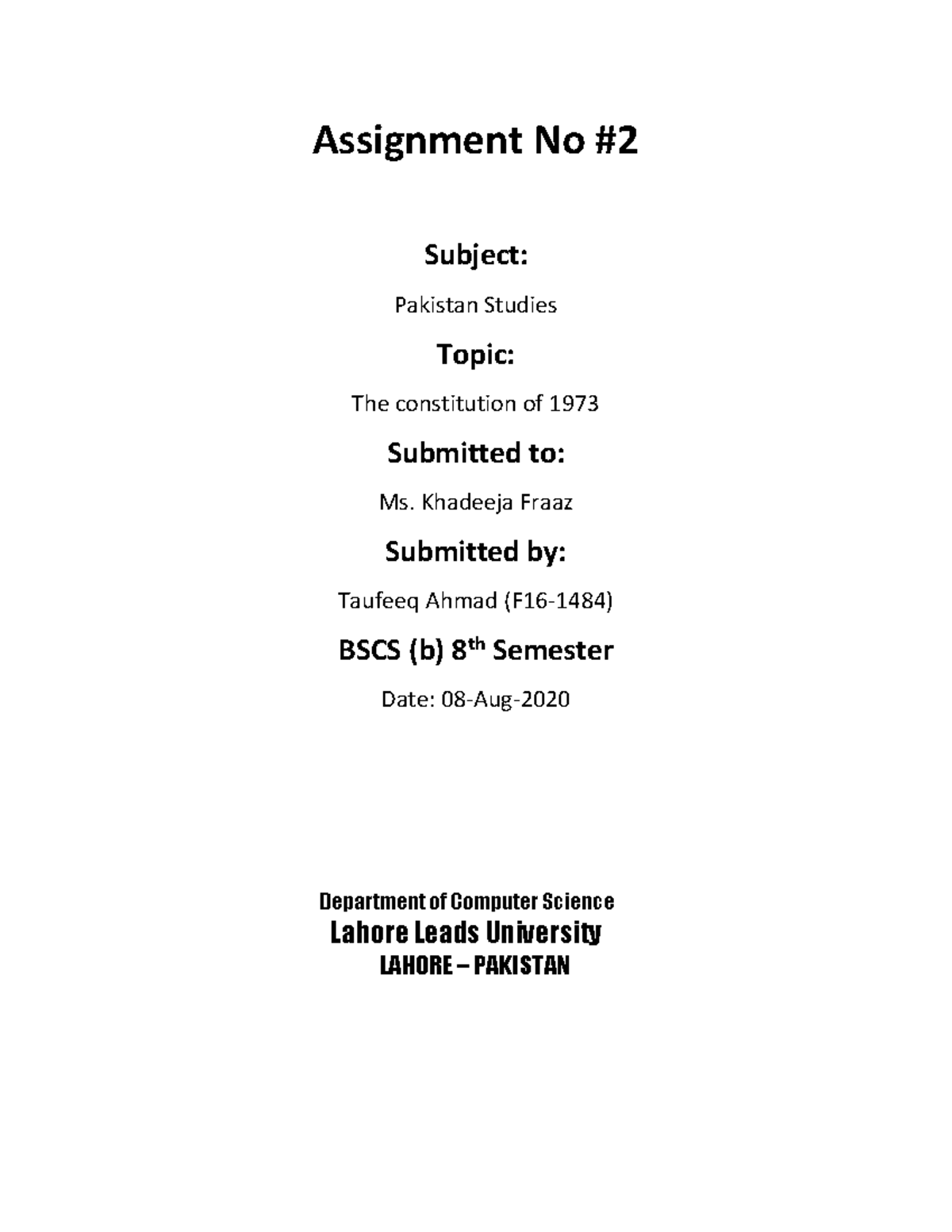 Assignment 2 - a. Discover ambiguities or omissions in the following ...