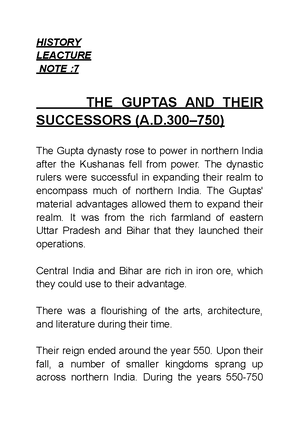 Understanding Indian History - History Leacture Note: UNDERSTANDING ...