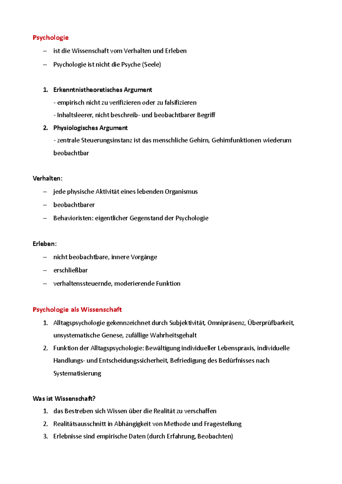 Psychologie - Warning: TT: undefined function: 22 Psychologie ist die Wissenschaft vom Verhalten ...