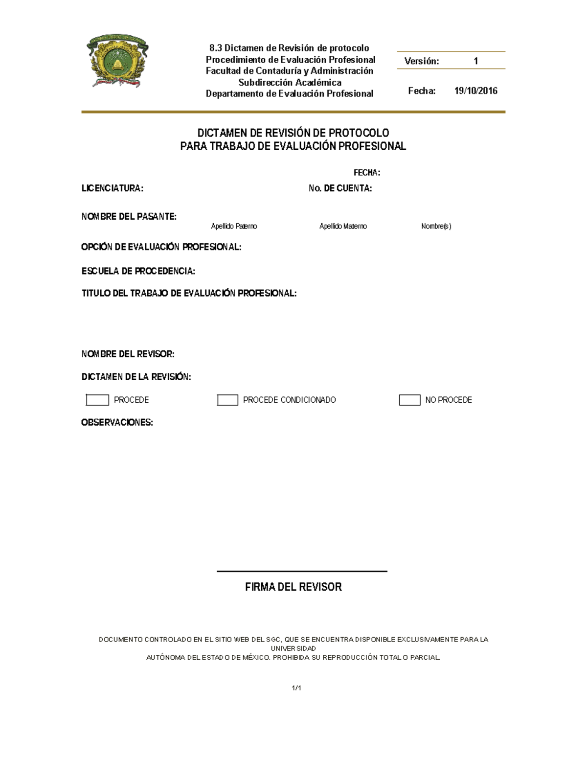 8 - Formato para dictaminar la procedencia del proyecto de titulación ...