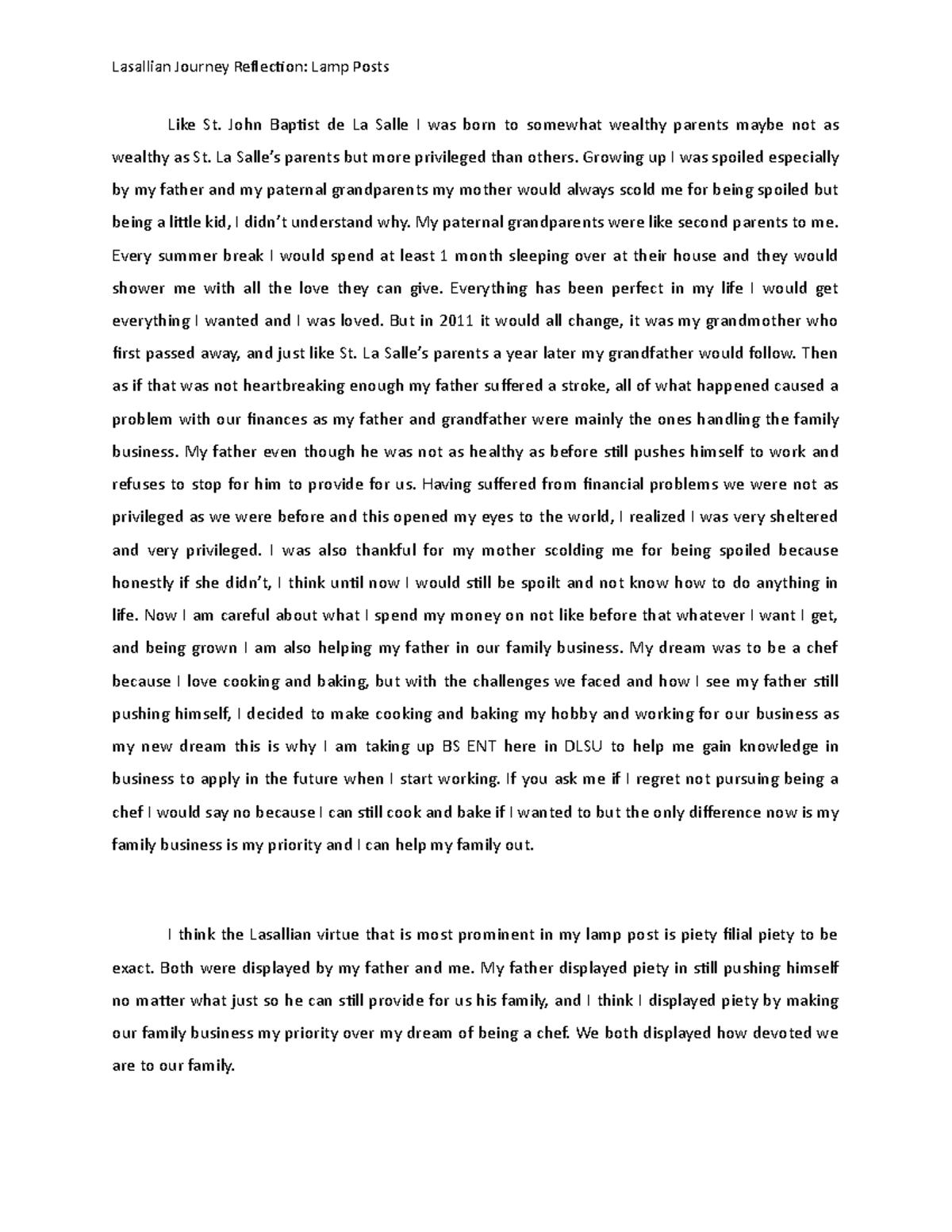 LCLSONE Lamp posts - Lasallian Journey Reflection: Lamp Posts Like St ...