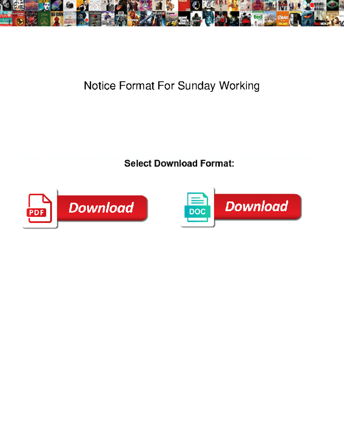 Notice format for sunday working - Notice Format For Sunday Working ...