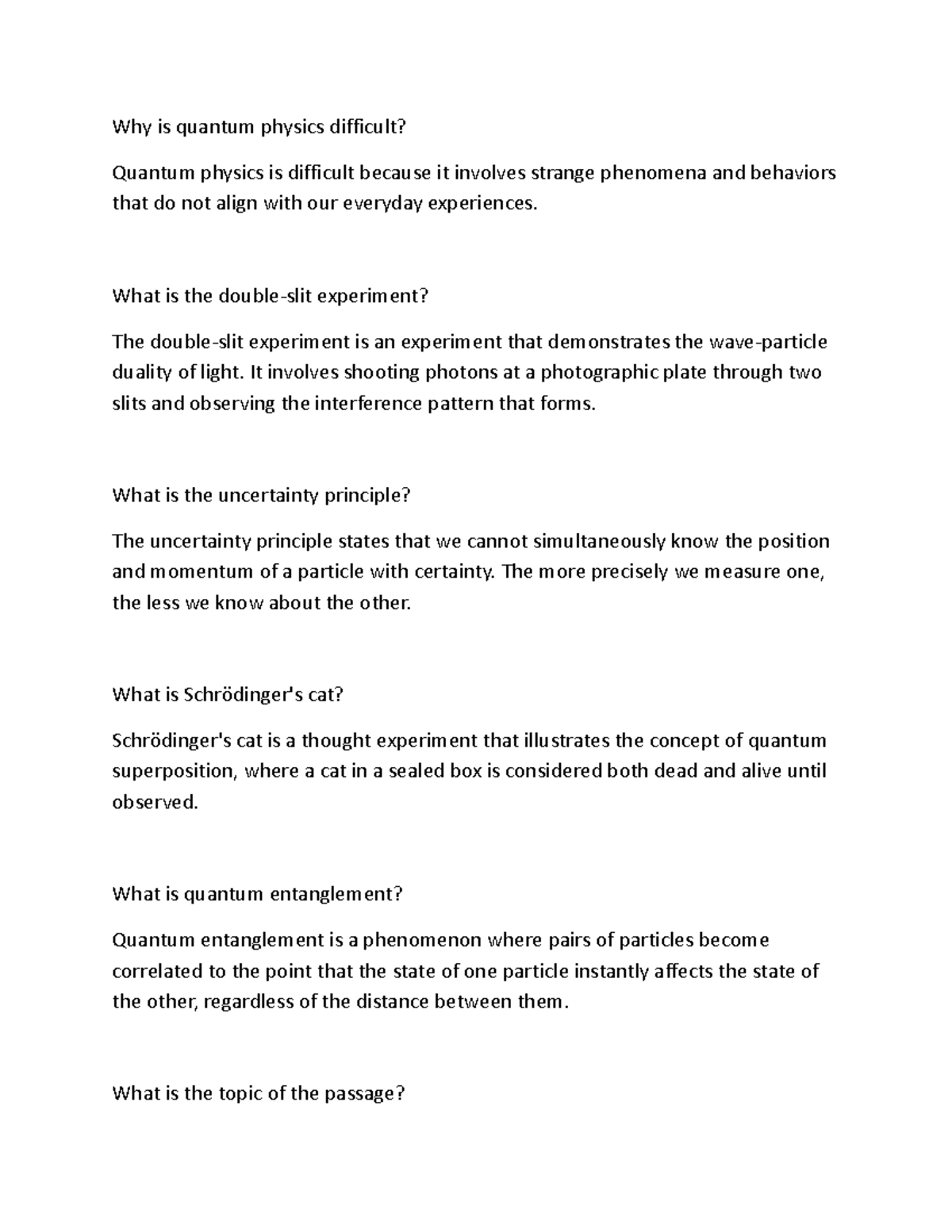 Biology - its help you to preparation for exam - Why is quantum physics ...