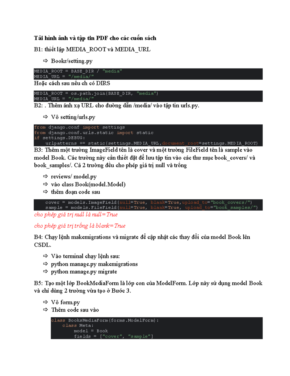 BT-chương-5 LTW - Tải hình ảnh và tập tin PDF cho các cuốn sách B1: thiết lập MEDIA_ROOT và ...