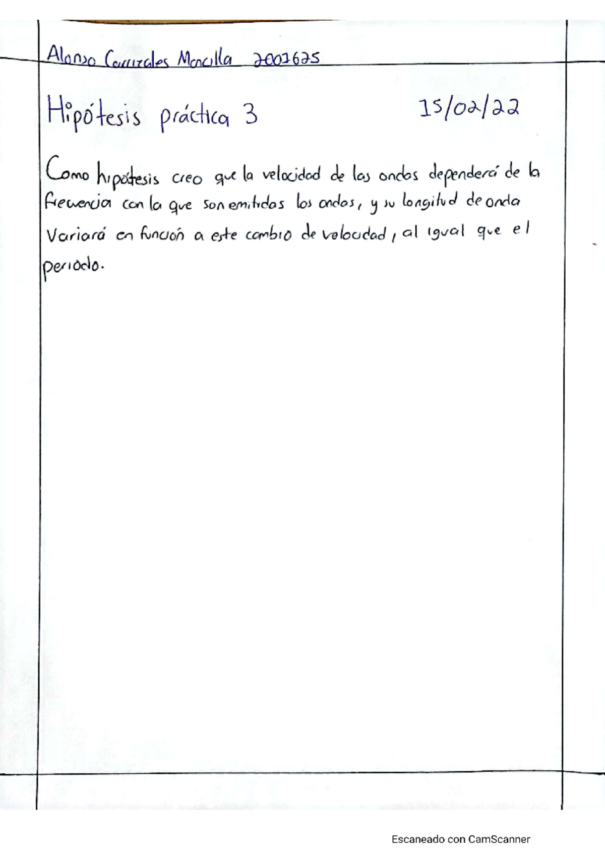 Hipotesis Practicas 3 y 4 - Laboratorio de Física 2 - Studocu