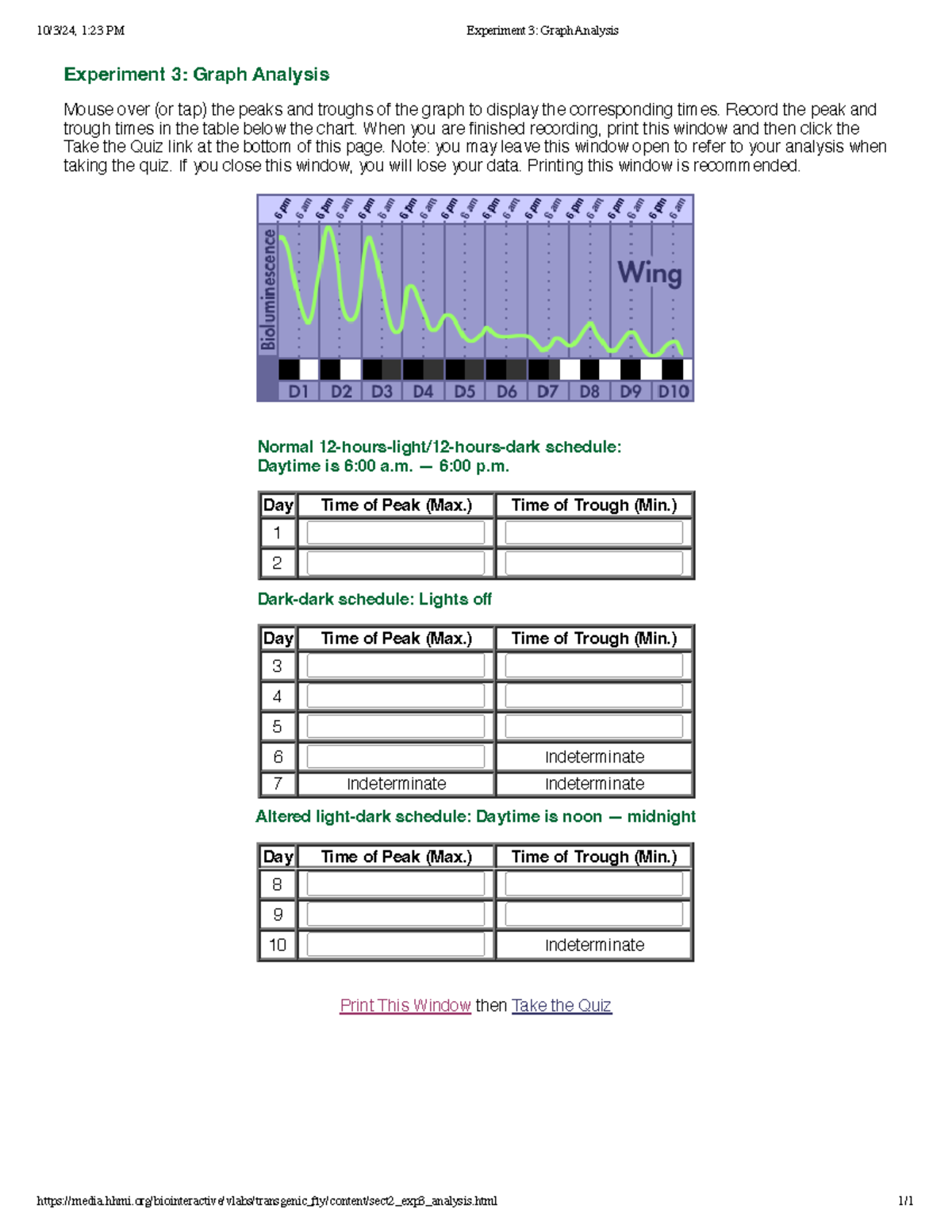 Experiment 3 Graph Analysis - Experiment 3: Graph Analysis Mouse over ...