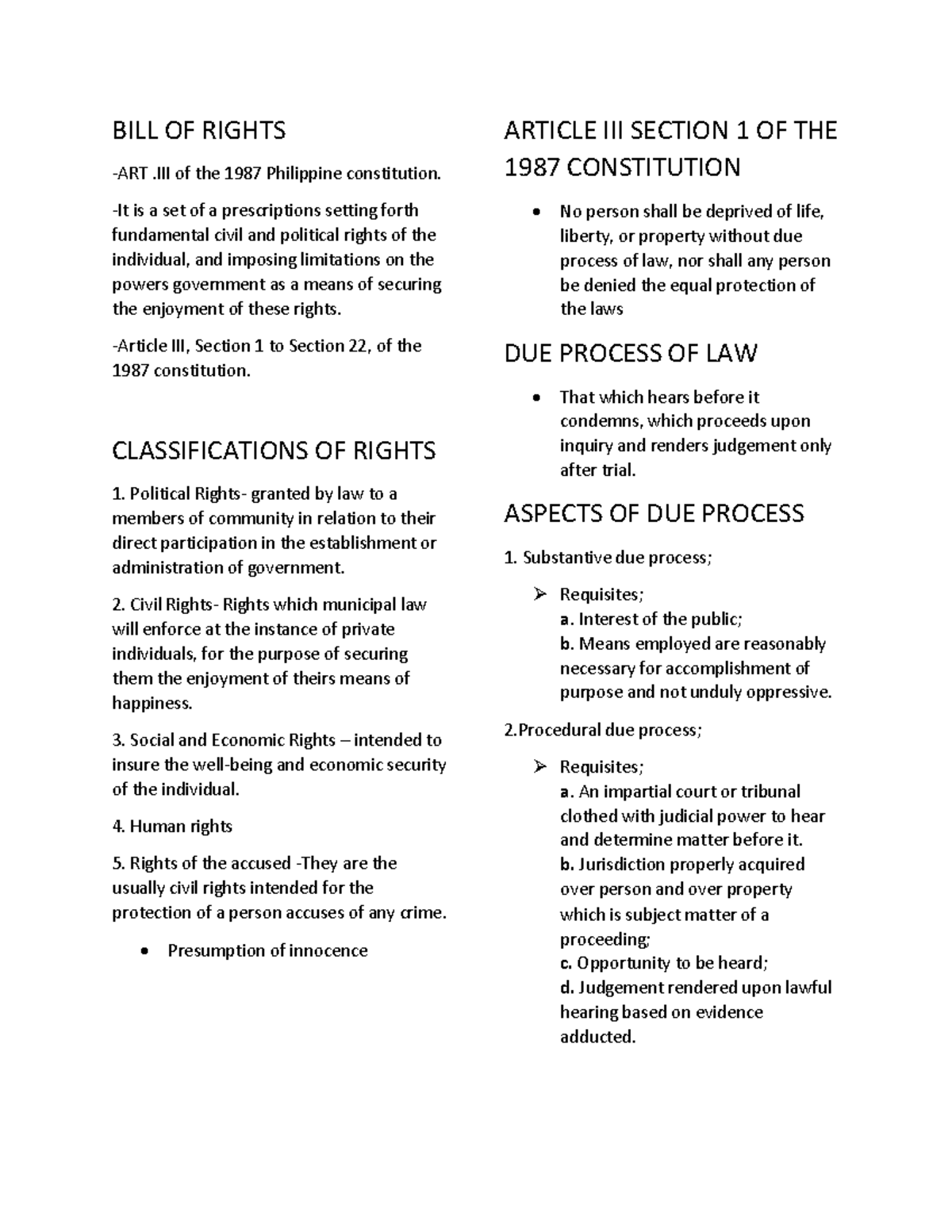 BILL OF Rights-Trance - bill of rights for general academics reading ...