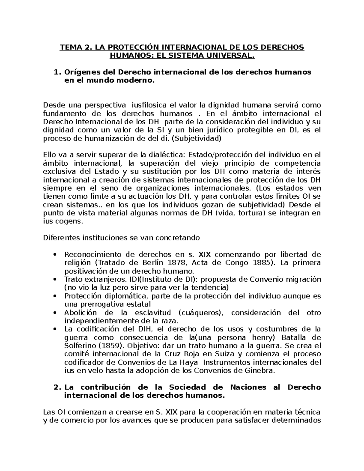 TEMA 2 DIP II, clase Profesor Ana Mº Manero - TEMA 2. LA PROTECCIÓN INTERNACIONAL DE LOS ...
