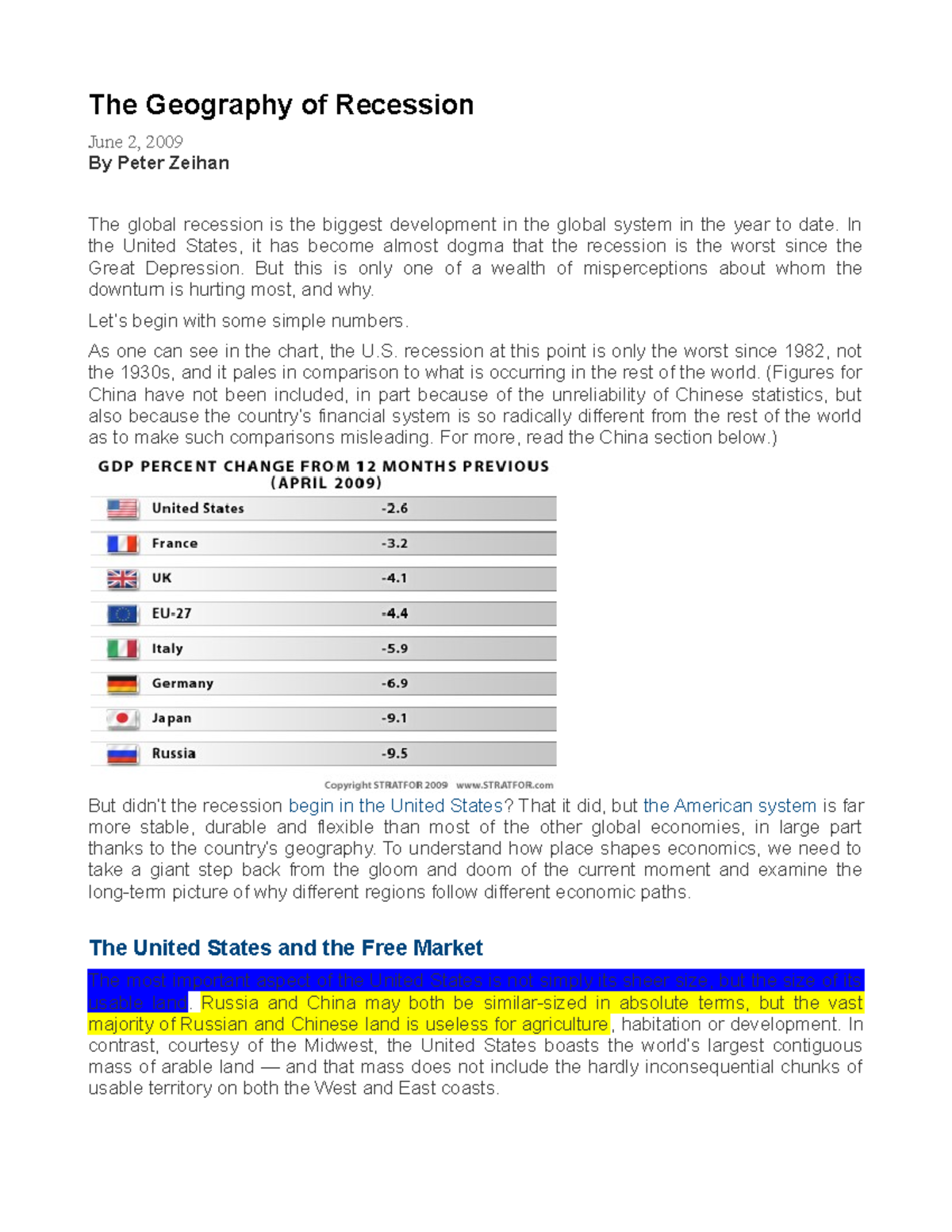 The Geography of Recession - In the United States, it has become almost ...