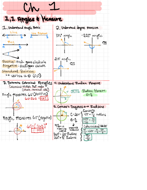 Trig Ch 3: Trig Function Value of an Angle - MATH 1700 - Studocu