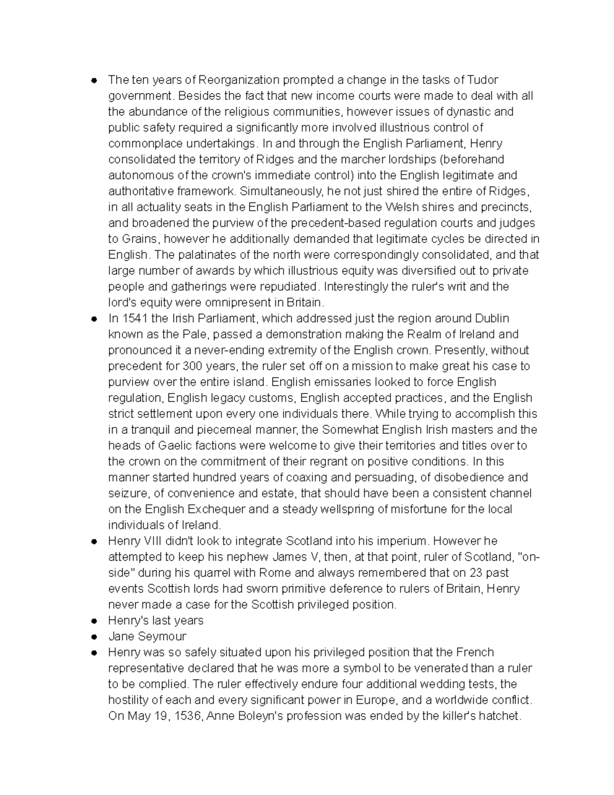 Expansion of the English state - The ten years of Reorganization ...