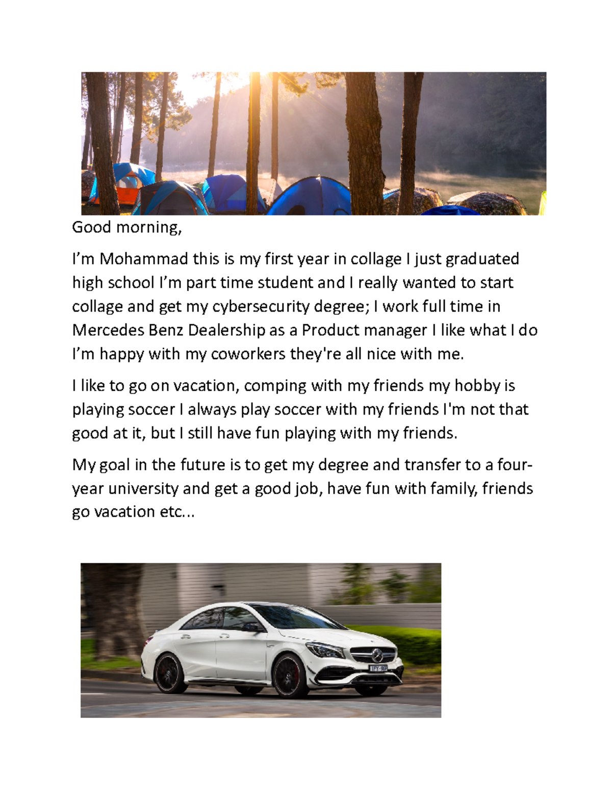 Introductions and Reflection Blog - Good morning, I’m Mohammad this is ...